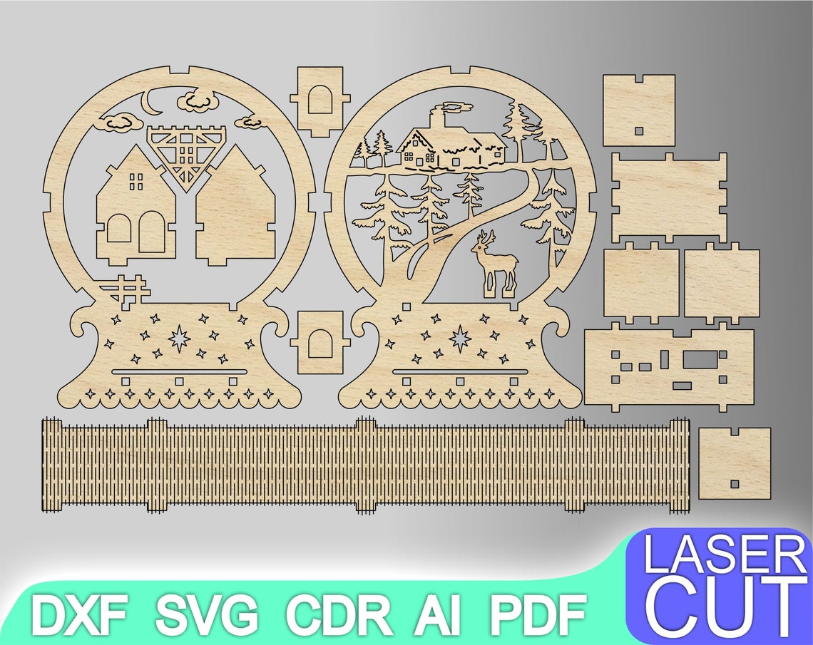 Night Light Laser Cut Files Cnc Router Plans DXF SVG CDR Lamp | Etsy