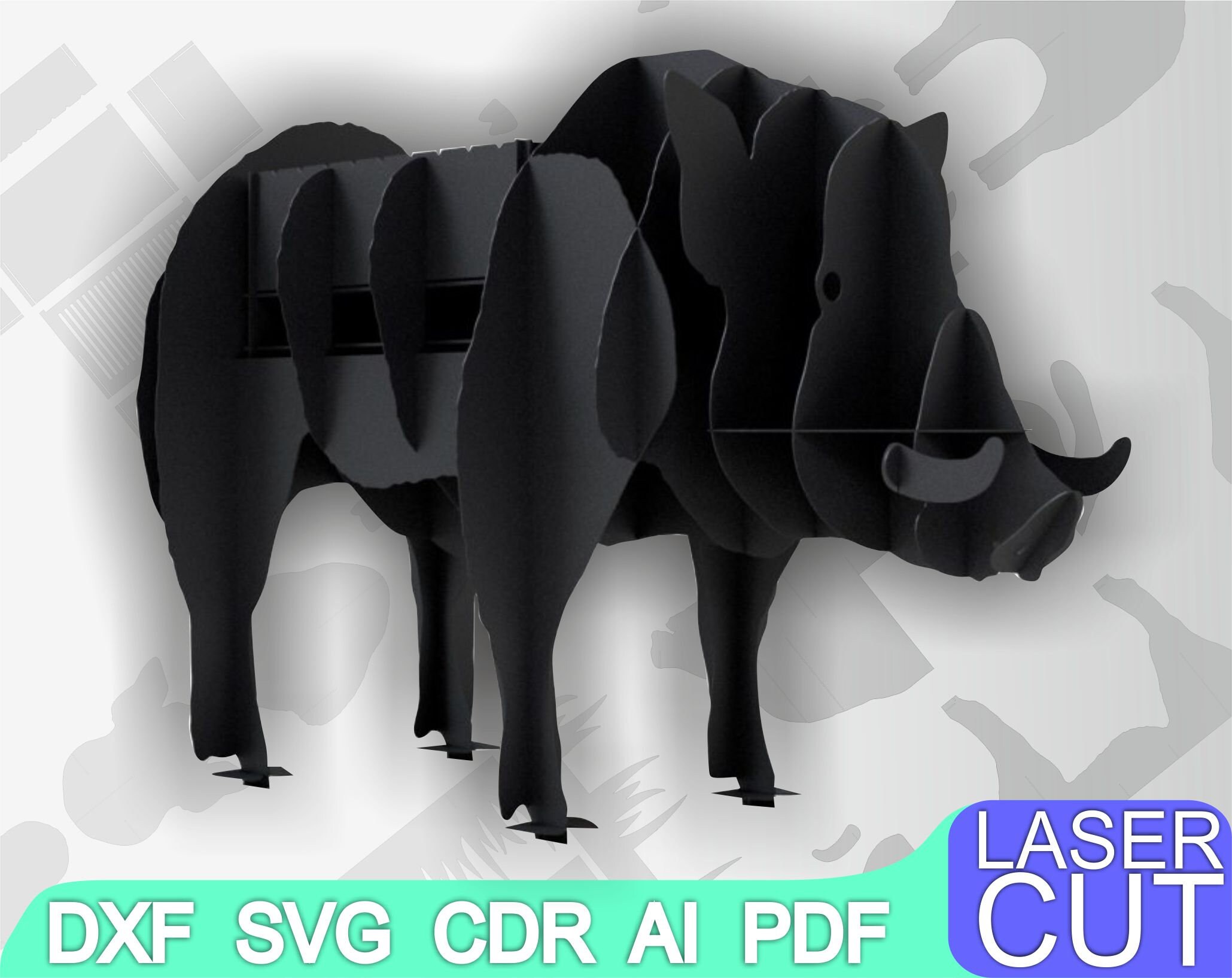 6 in 1 BBQ Cnc Animal Templates Flower Stand Cnc Laser and - Etsy