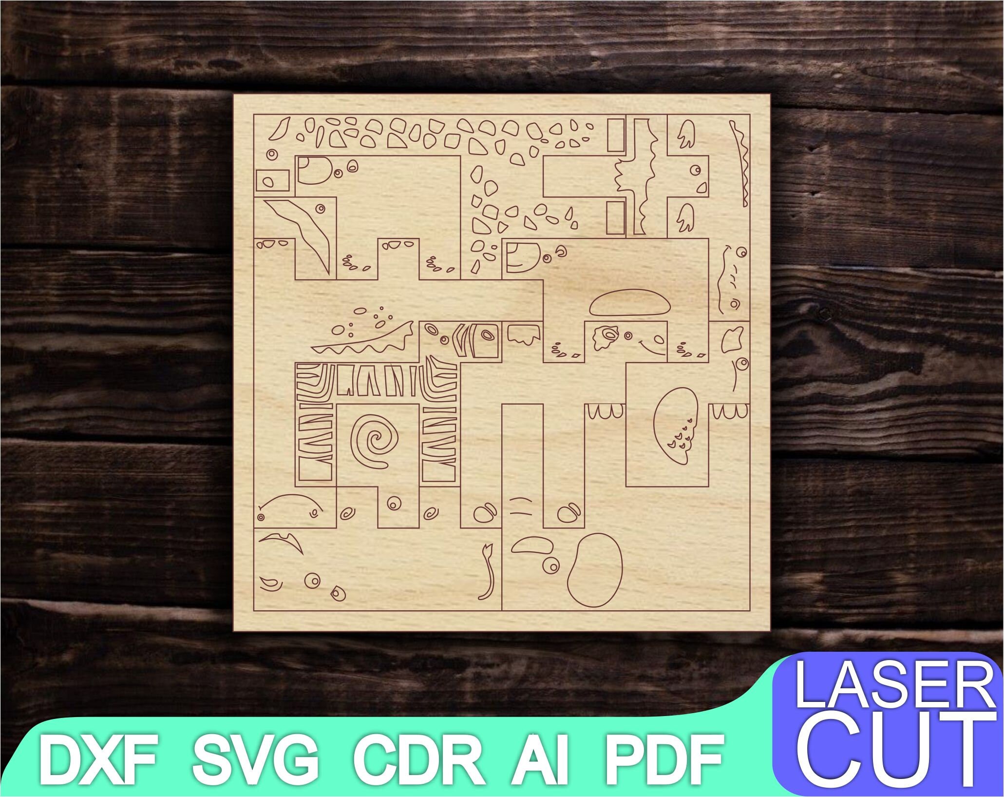 Puzzles Animals Puzzle Laser Cut Files SVG DXF CDR Vector | Etsy