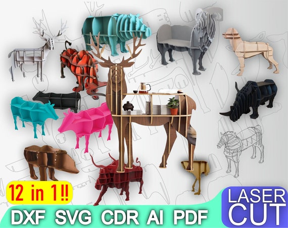 12 Shelf Dxf Plan Laser Cutting File Home Decor Interior - Etsy Australia