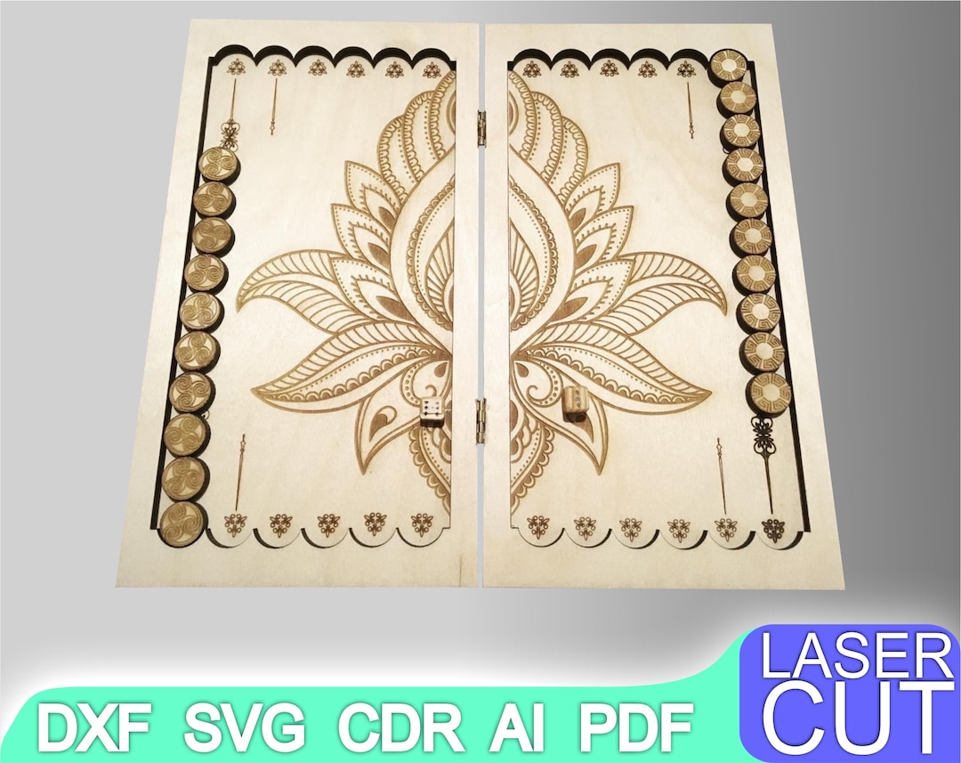 Backgammon Laser Cut Vector for CNC Svg Vector File, Vector Cut File ...