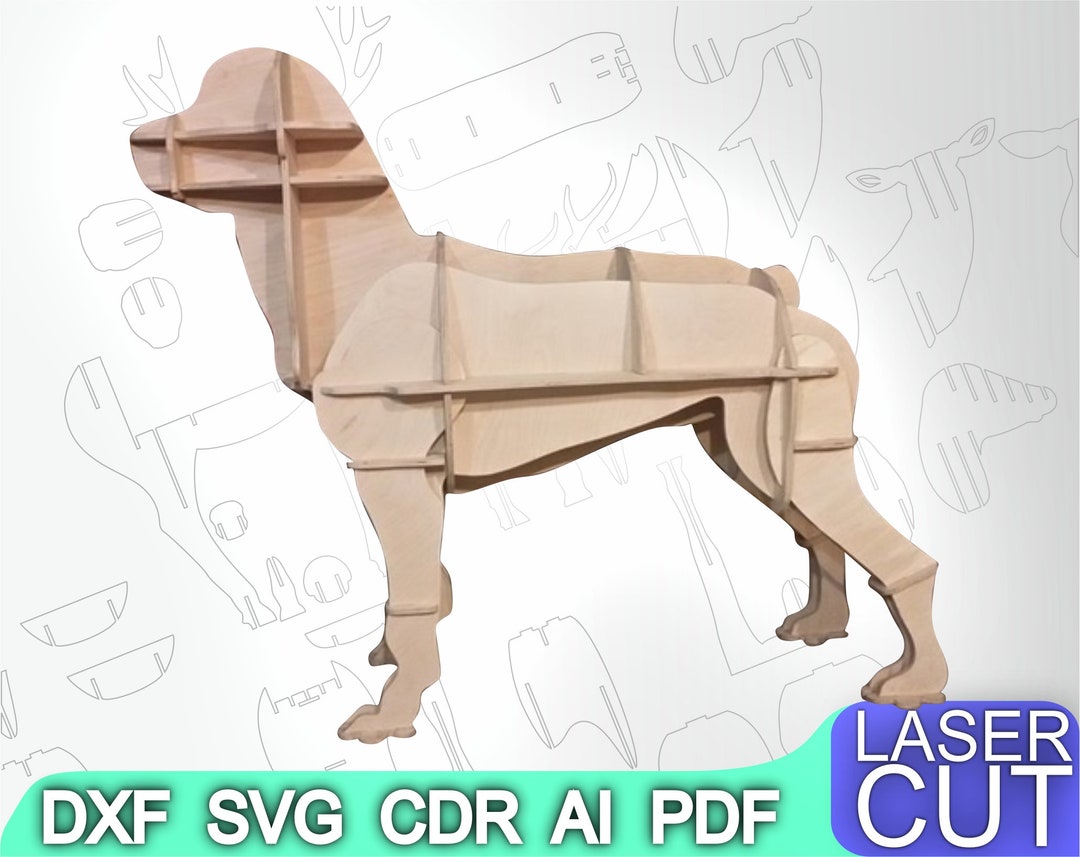Dog Shelf - Dxf Plan Laser Cutting File Home Decor Interior Design, CNC ...
