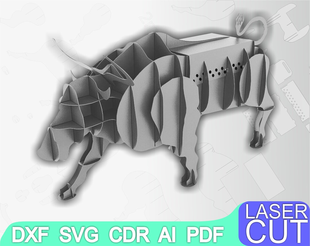 COW BBQ Cnc Animal Templates, Flower Stand, Cnc Laser and Plasma ...