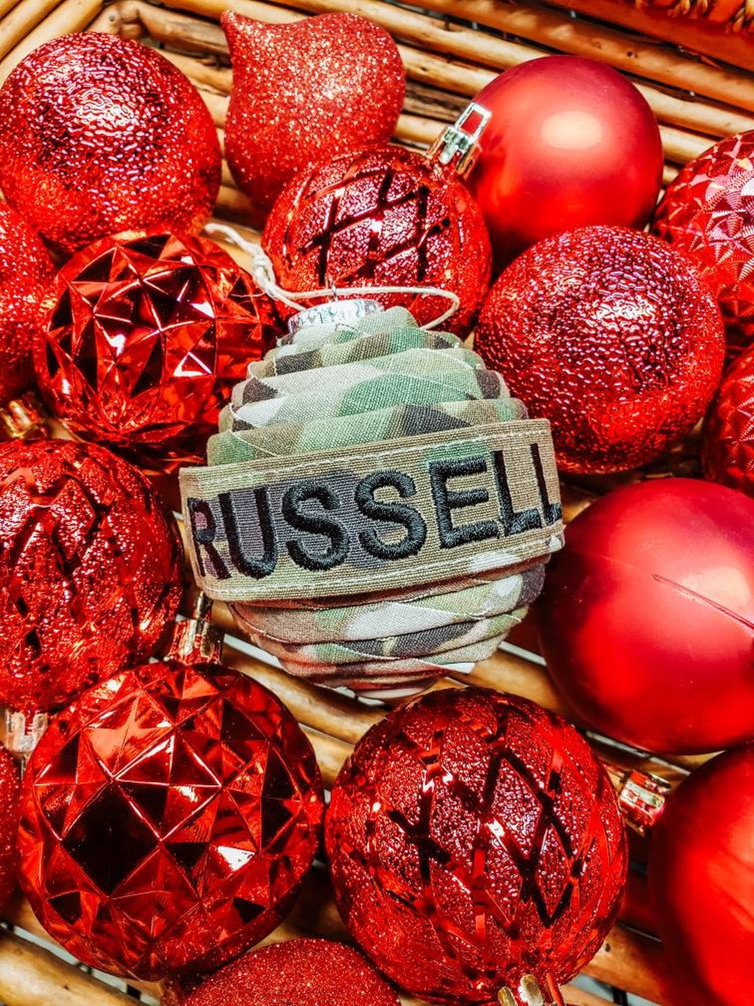 Army OCP Christmas Name Tape Ornament, Military Christmas Decor ...