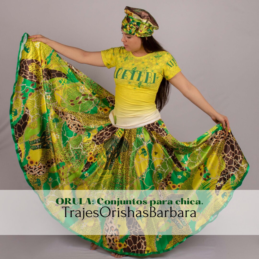 ORULA Apetebi/set Saya Larga/set Apetebi: Gorro, Camiseta Y Saya Todo ...