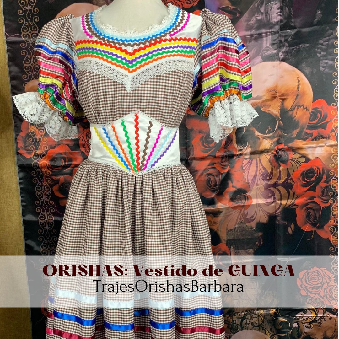 Traje De Guinga/yoruba/traje De Santo/ Vestido Lardo De Guinga Para Los ...