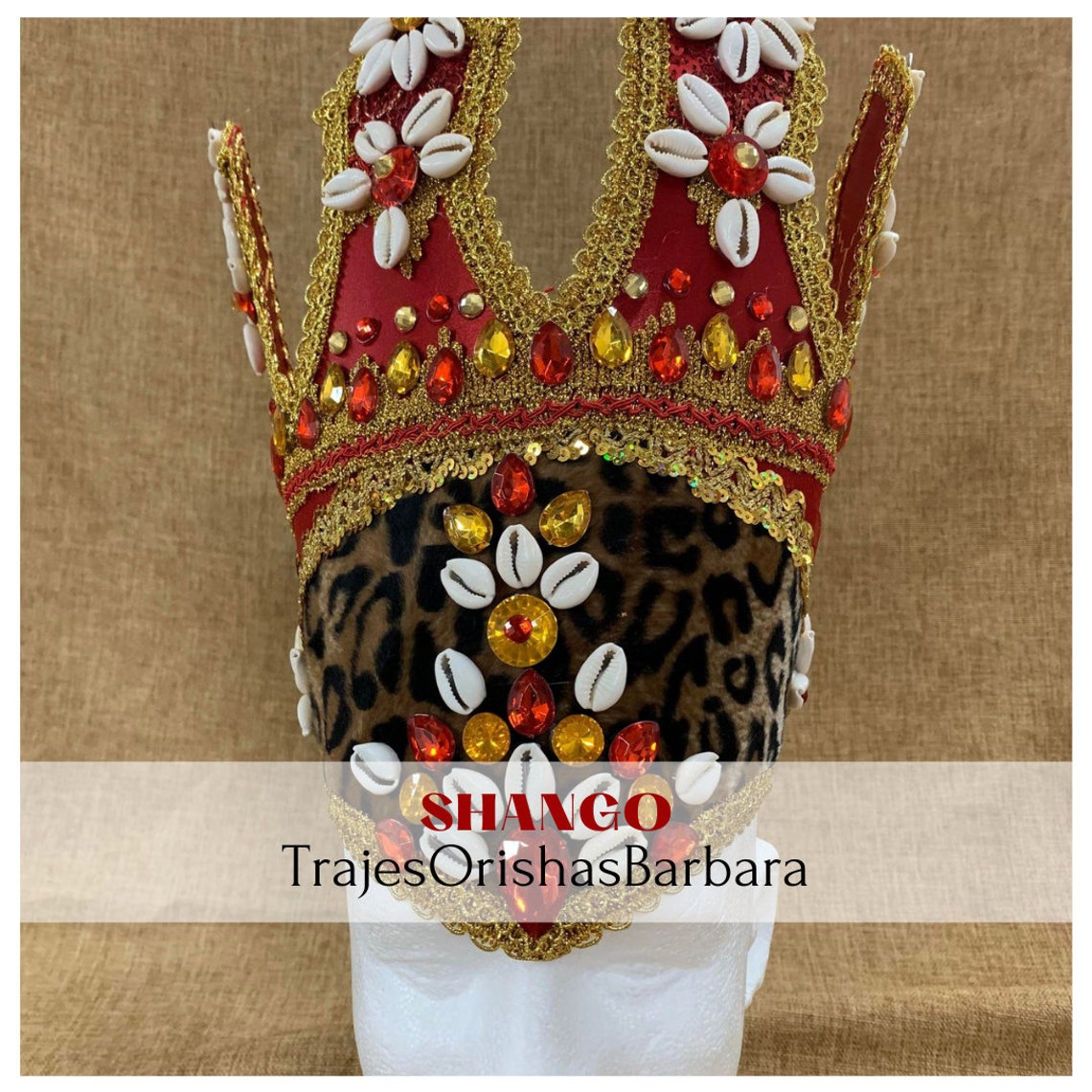 SHANGO Crown/ Corona Para Shango/coronas Orisha/trajes Orishas - Etsy