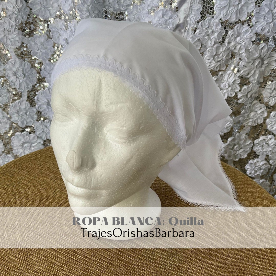 Iyawo/quillas/pañuelo Quilla Para IYABO/ Ropa Blanca/popelín Blanco ...