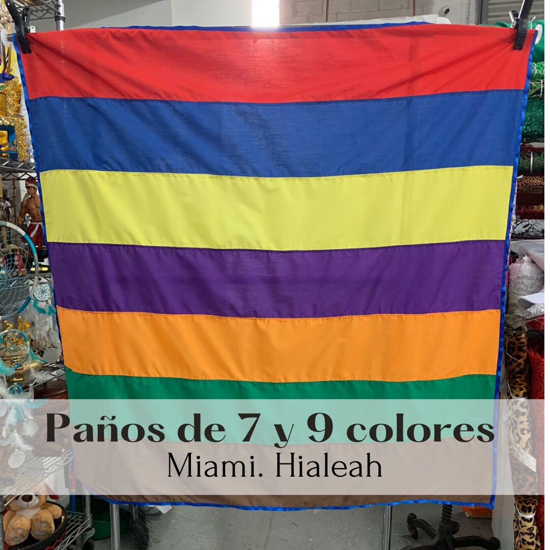 Paños ORISHAS De 7 Y 9 Colores/tamaño 43x43 In/paño De Ceremonia O ...