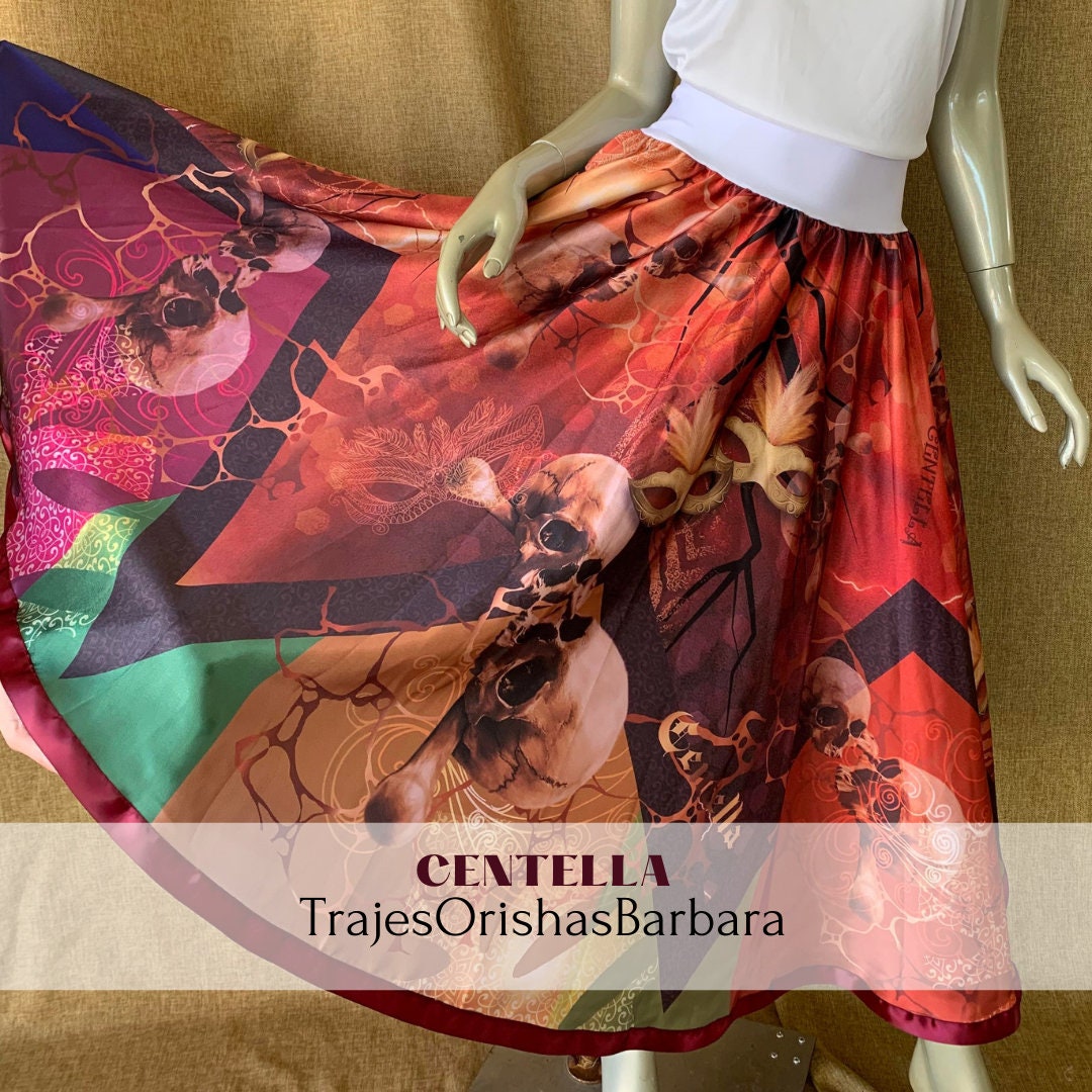 CENTELLA/ Saya Para Mujer/ Estampada Con Motivos De Centella/ Palo ...