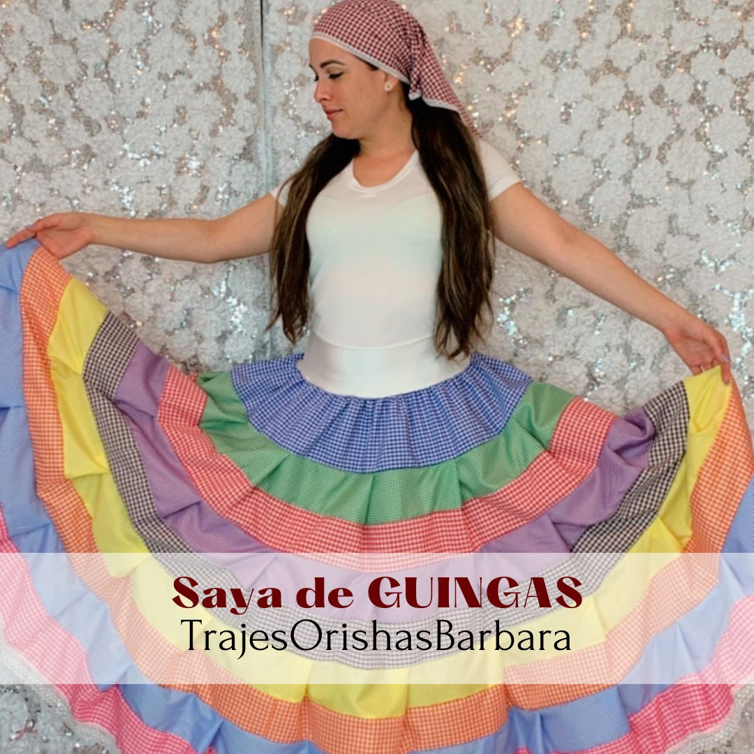 OYA Saya Can Can/saya De 9 Colores Para OYA YANSA/ Piezas De Vichy De Colores (guingas ...