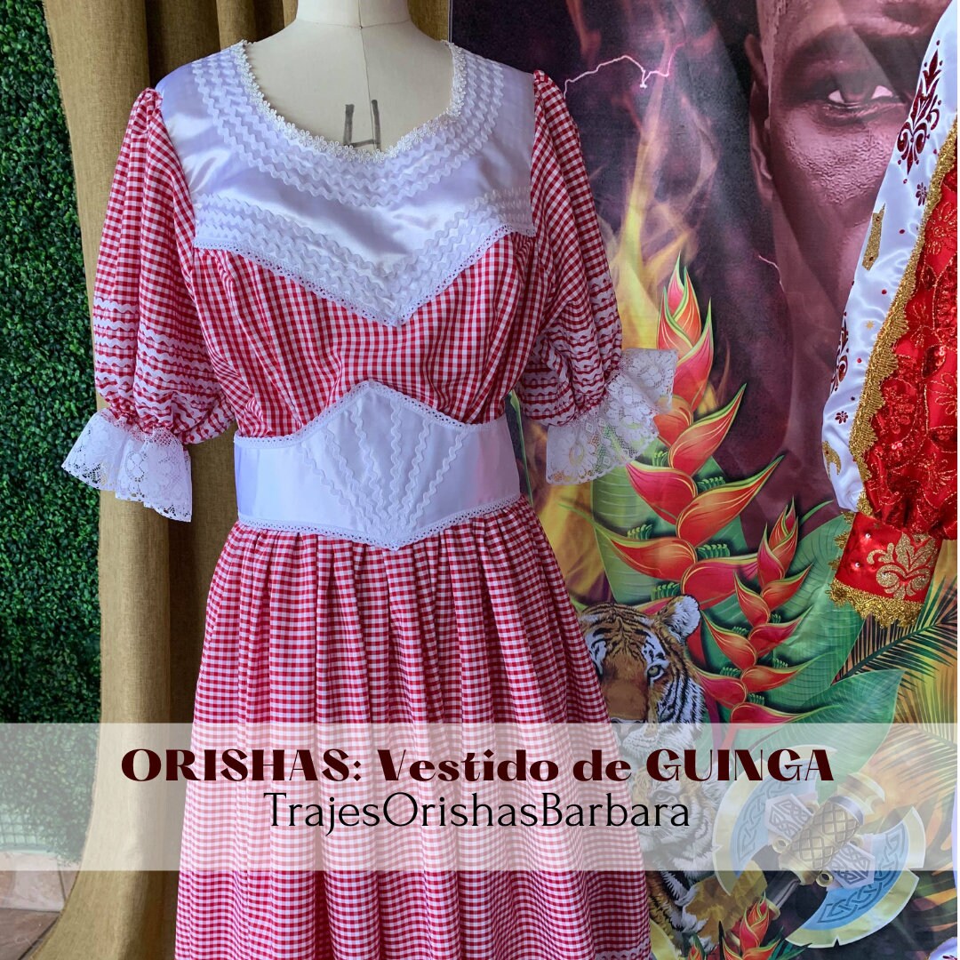 Traje De Guinga/yoruba/traje De Santo/ Vestido Lardo De Guinga Para Los ...