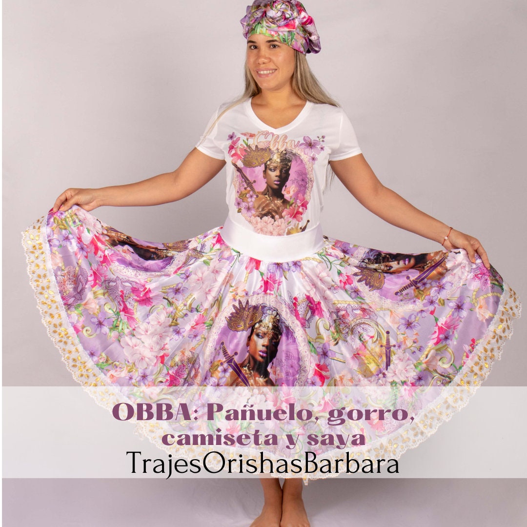 OBBA Orisha/set Para Mujer: Pañuelo De Cabeza/gorro/camiseta Y Saya ...