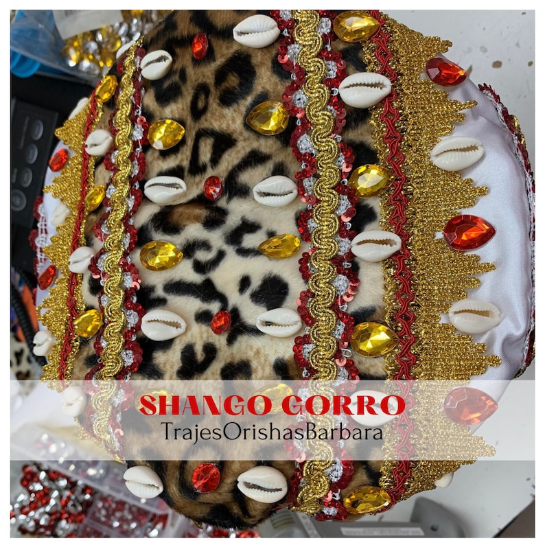SHANGO Luxury/gorro De Santo/orisha/:gorro En Satín Brocado ...