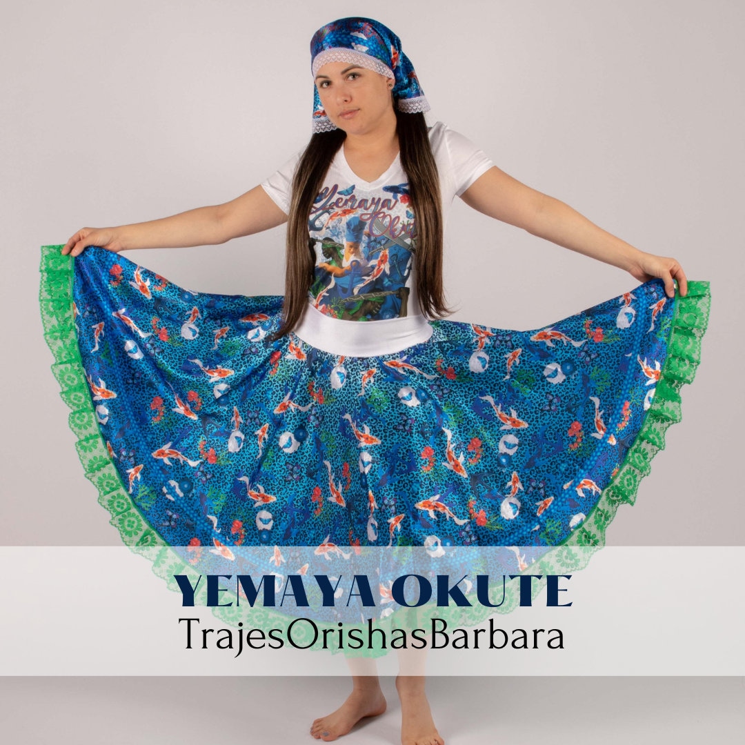 YEMAYA OKUTE Set Saya Corta/set Yemaya Okute: Pañuelo De Cabeza ...
