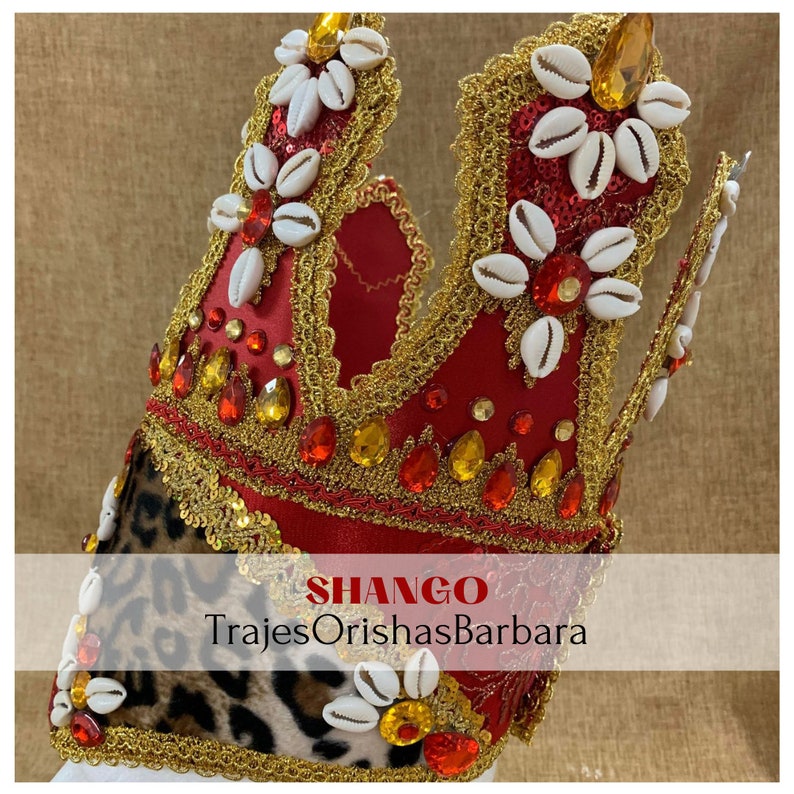 SHANGO Crown/ Corona Para Shango/coronas Orisha/trajes Orishas - Etsy