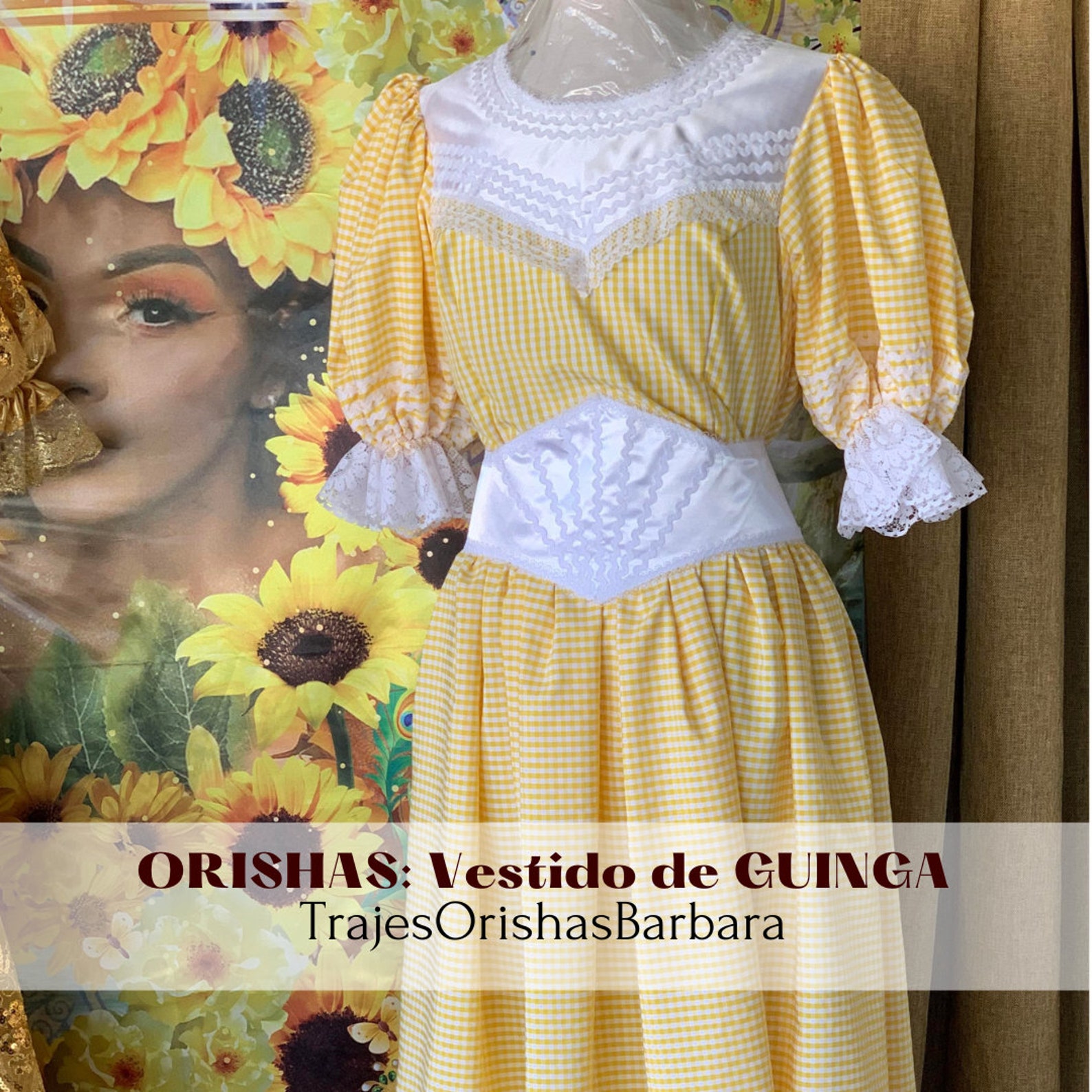 Traje De Guinga/yoruba/traje De Santo/ Vestido Lardo De Guinga Para Los ...