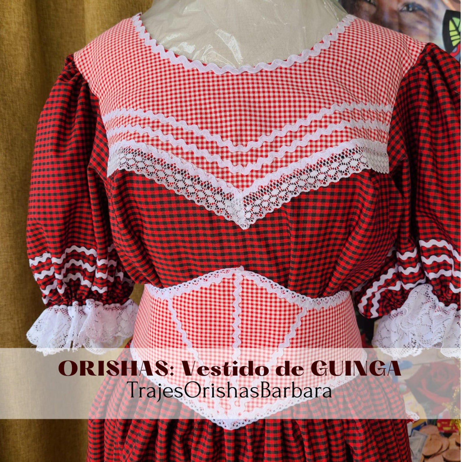 Traje De Guinga/yoruba/traje De Santo/ Vestido Lardo De Guinga Para Los ...