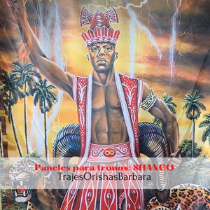 SHANGO TRUENO(Nº5). Paneles Para Trono De SHANGO. Paneles De Pared ...