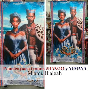 SHANGO Y YEMAYA(Nº 9)/paneles Para Trono De Shango Y Yemaya/paneles Orishas Para Decorar/tamaño ...