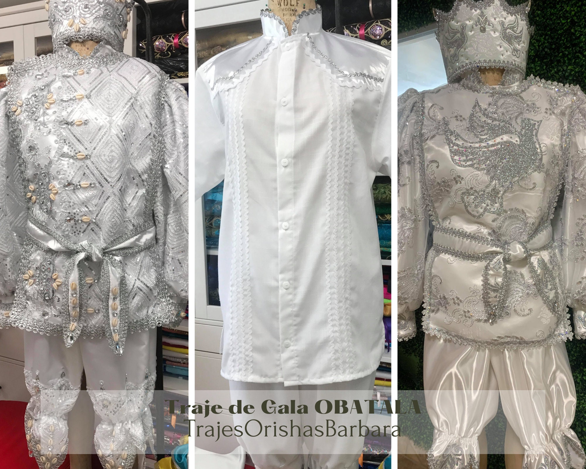 Traje De Gala Obatala/trajes De Obatala/ Obatala Costume/ Traje De Gala ...