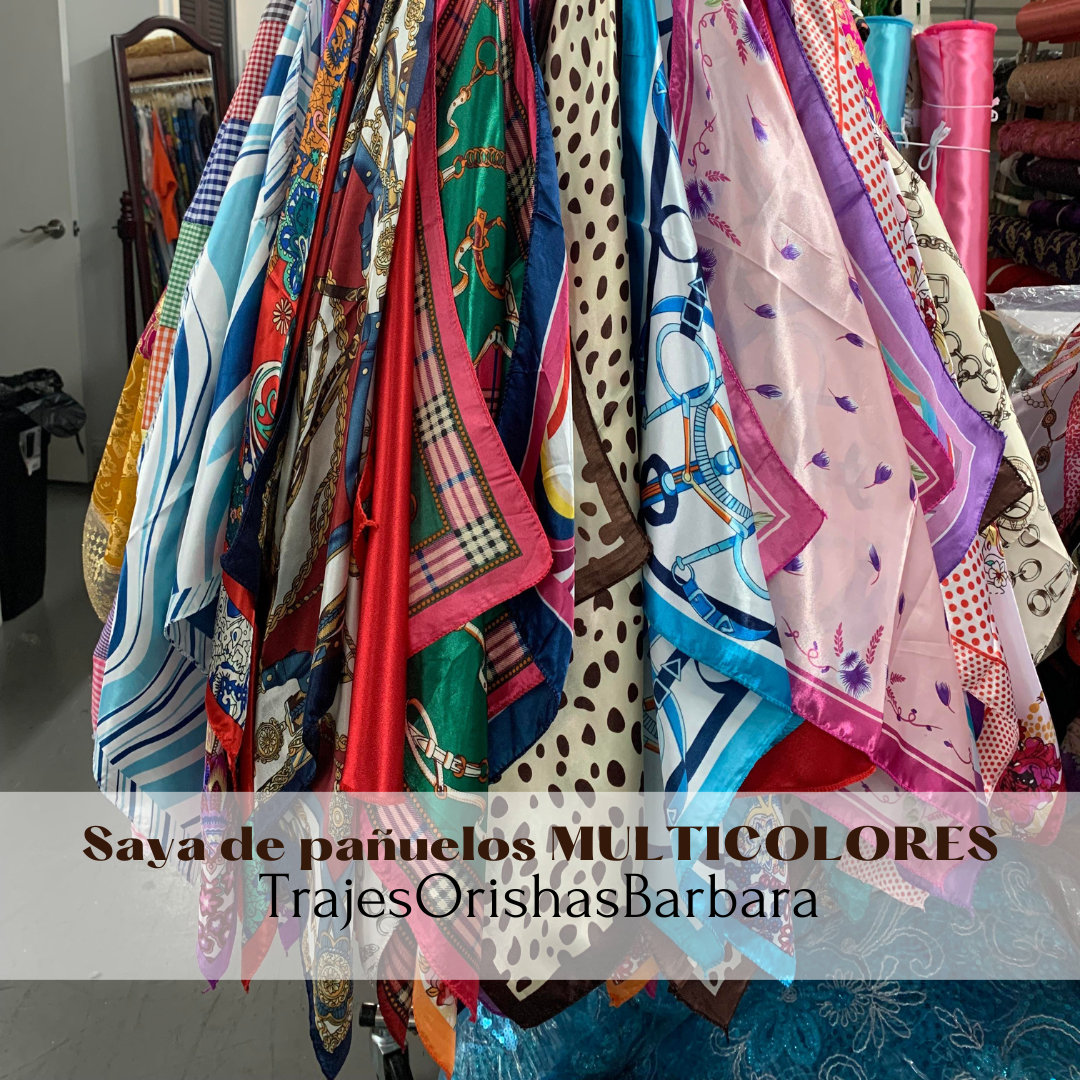SAYA Pañuelos/saya De Pañuelos De Seda(bandeles) Sobre Una Saya De ...
