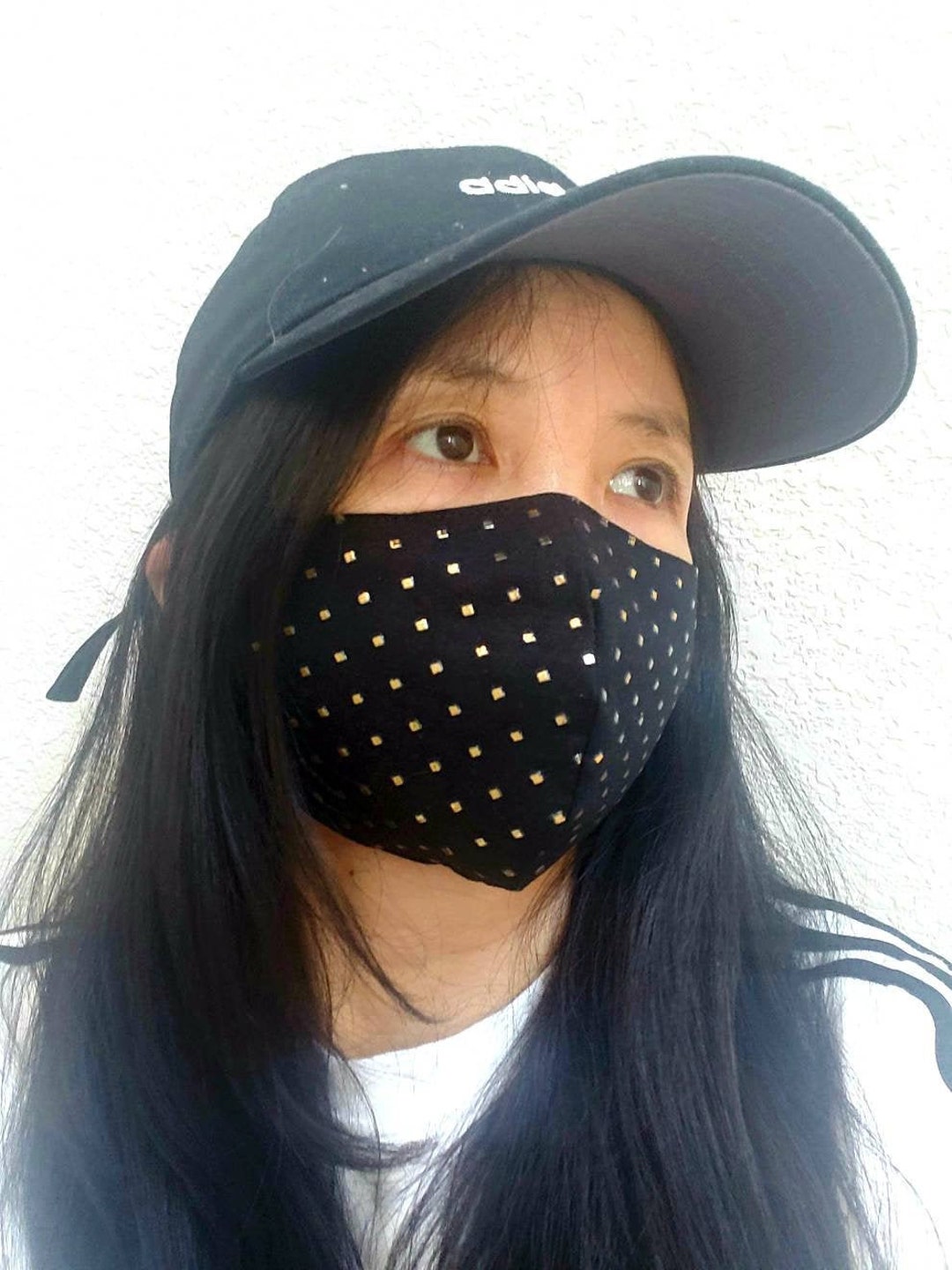 S/M/L Gorgeous Diamond Dew Drop - 3 Layers Cotton Face Mask (with a ...