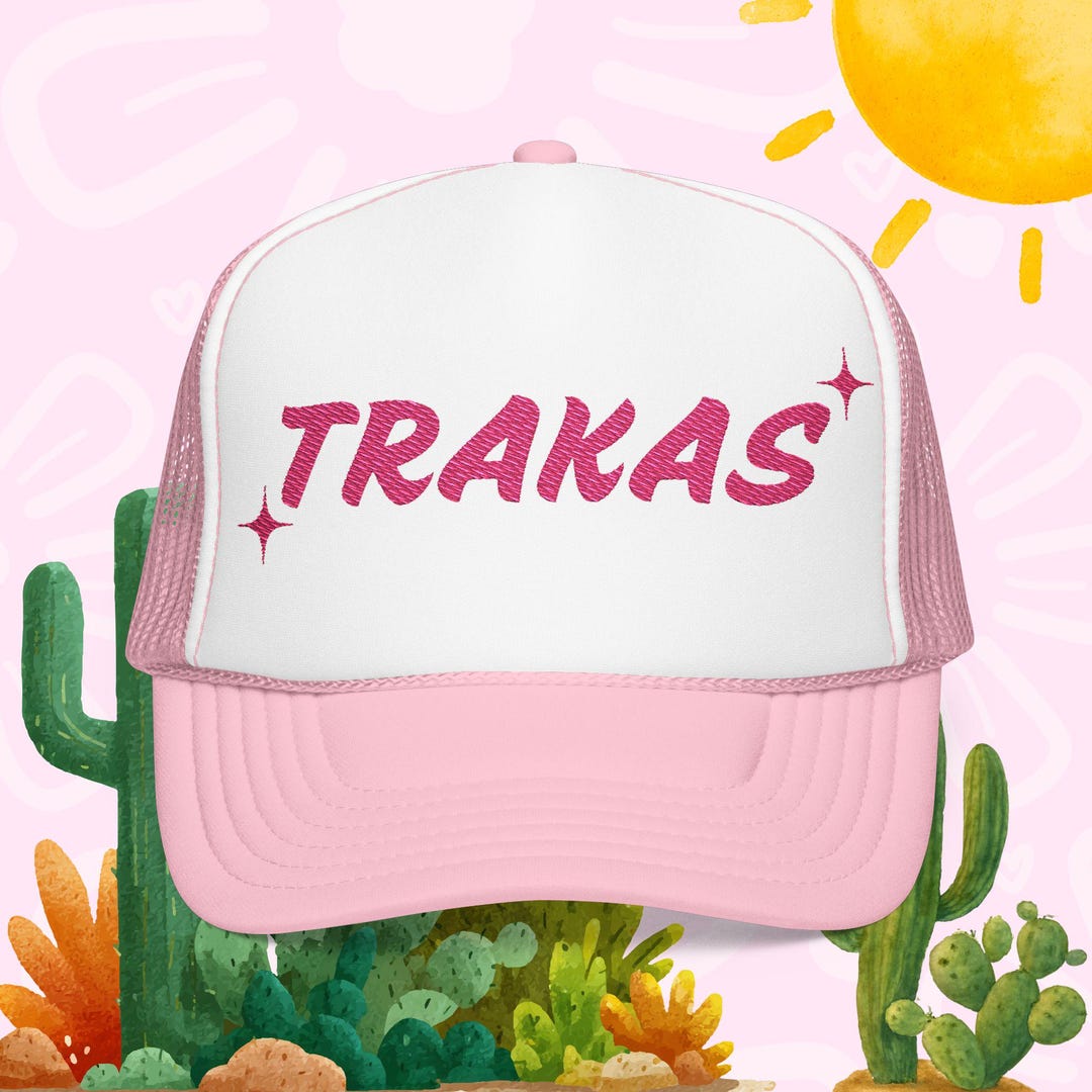 Foam Trucker Hat | "trakas" | Hallucinations Phrase Embroidered Cap ...