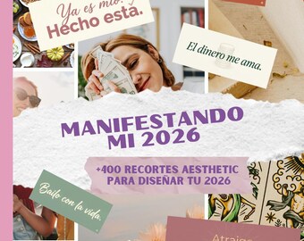 Vision Board 2026 in SPANISH +400 Aesthetic Phrases and Images, Latin ...