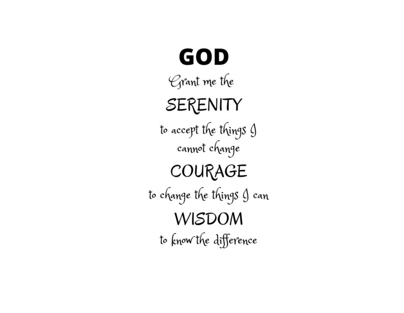 Serenity Prayer Wall Art, Bible Verse, Religious, Décor for Dorms ...