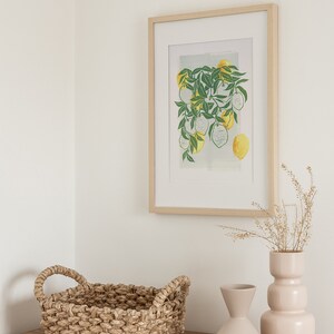 Heavy Lemons Linocut Print Over Impressionist Lemons Digital - Etsy