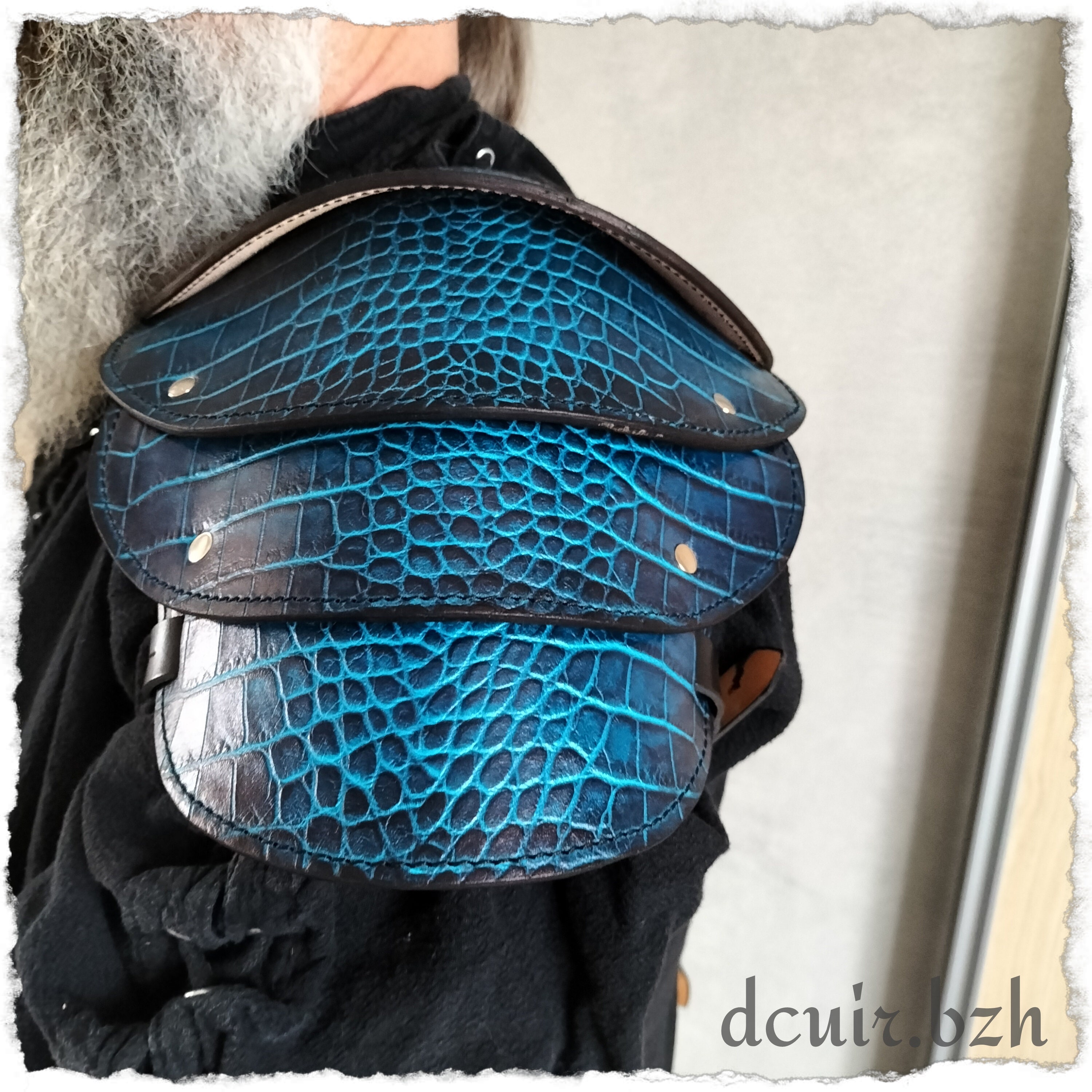 Set of the Blue Dragon Rider, Pauldron and Forearm Cannons - Etsy