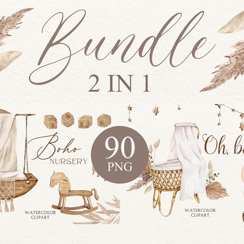 Newborn Watercolor Clipart Pregnancy Baby Shower Nursery - Etsy