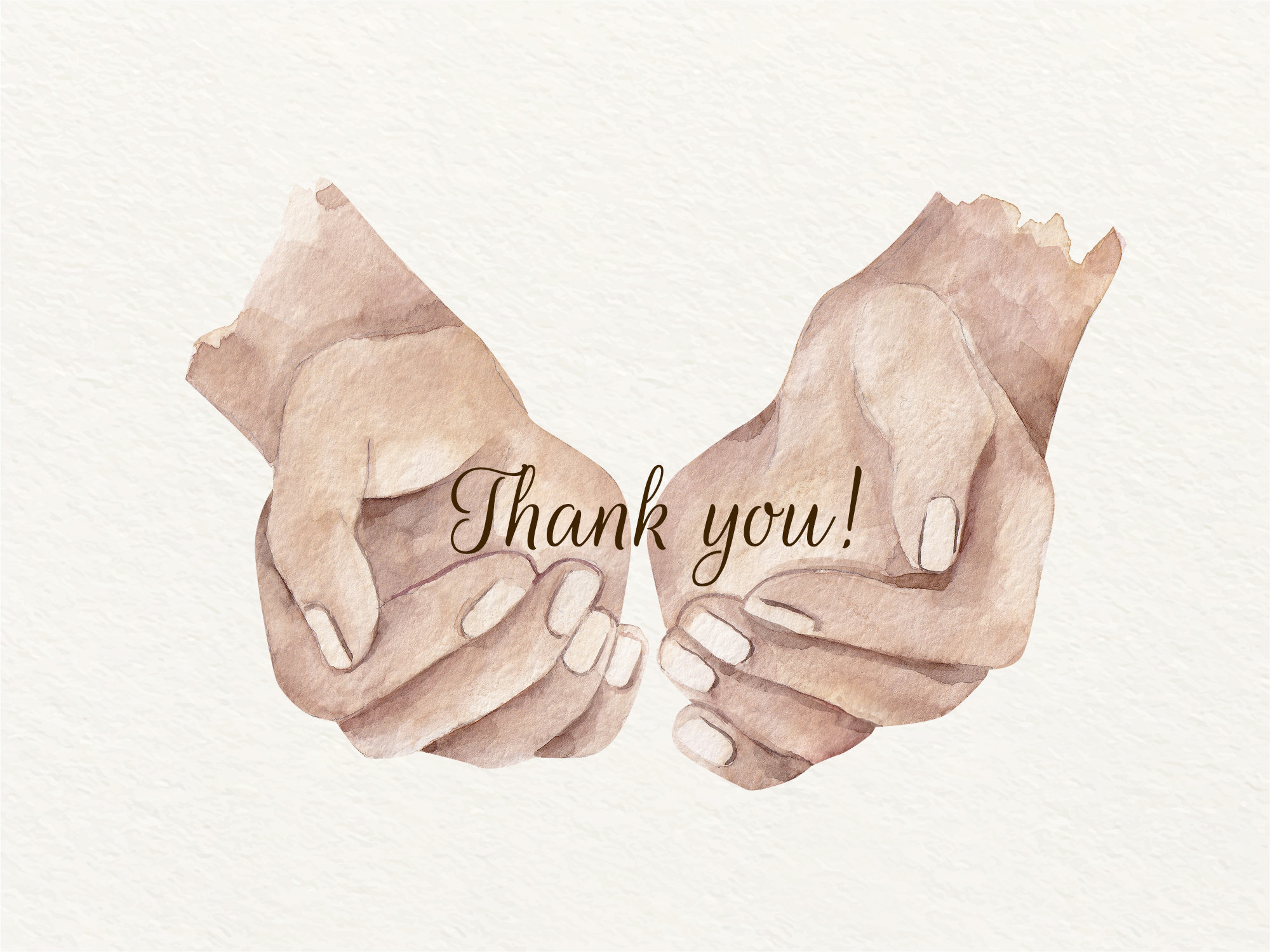 People's Hands Watercolor Clipart Holding Hands Family | Etsy