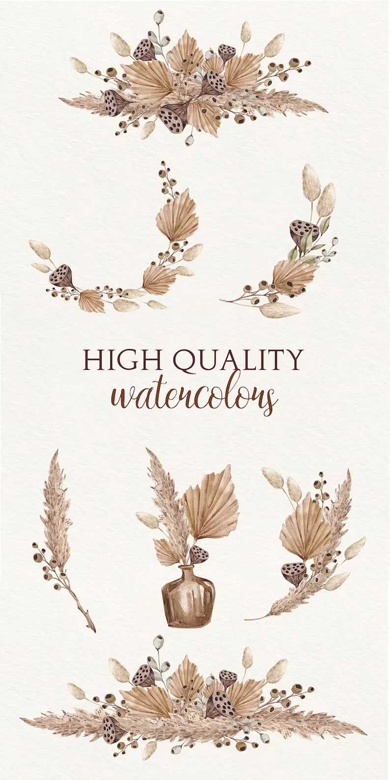Boho Nursery Watercolor Clipart Graphic Bundle Newborn - Etsy