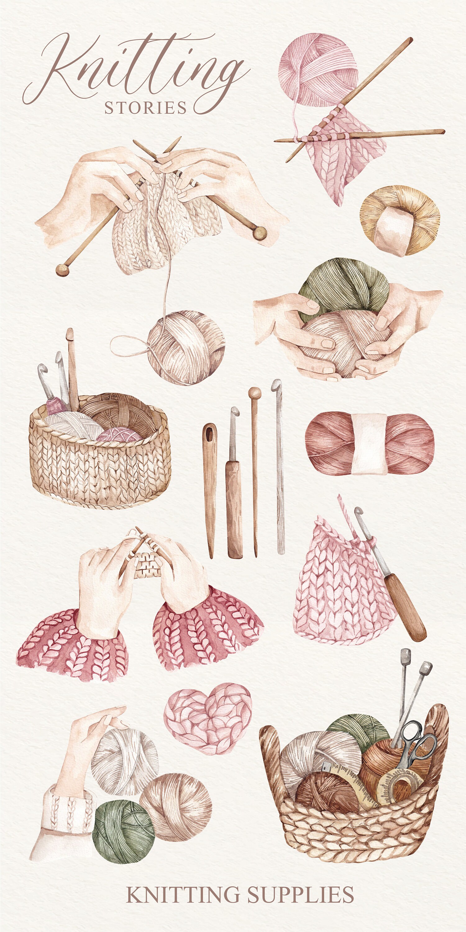 Knitting Vintage Clipart
