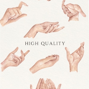 Watercolor Hands Clipart: Family Illustration (PNG Files) - Etsy