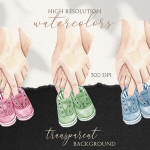 Newborn Watercolor Clipart, Baby Shower, Nursery Kids Clipart ...