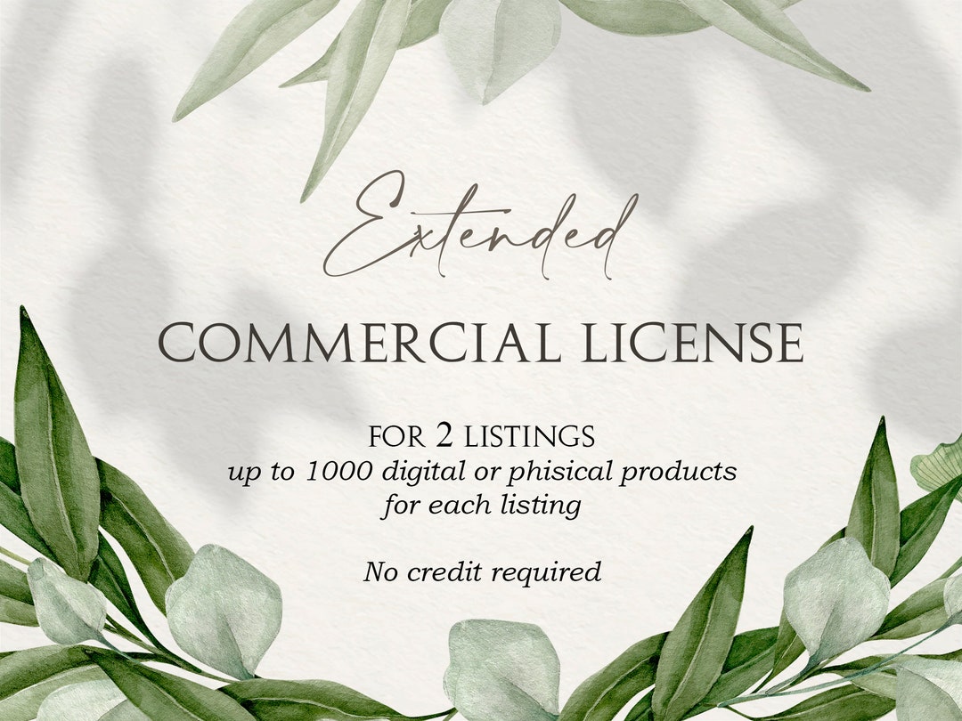 Extended Commercial License for 2 LISTINGS (clipart Sets). No Credit ...