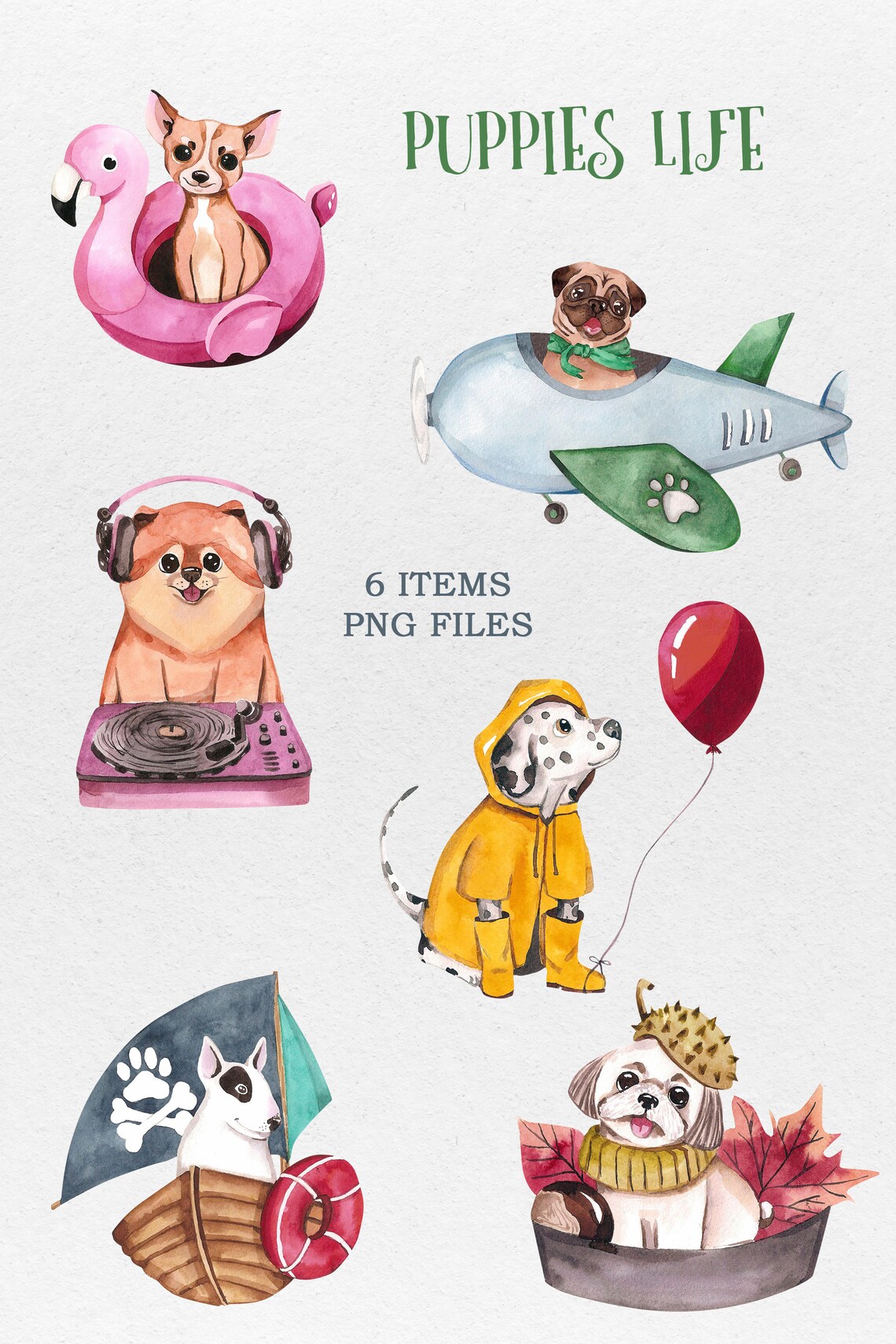 Dog Watercolor Clipart Pet Shop Clipart Pet Clipart Cute - Etsy