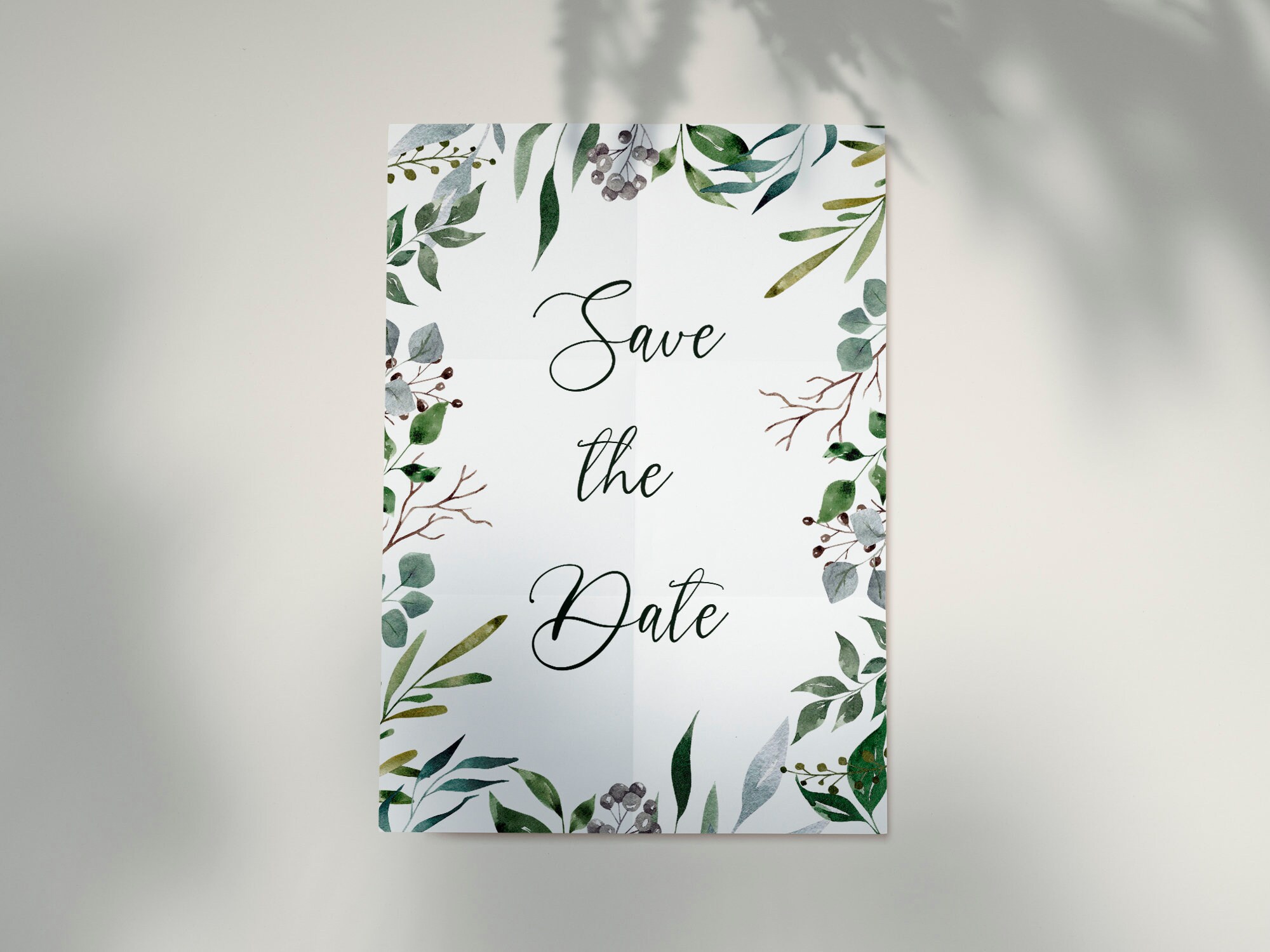 Watercolor Greenery Clipart. Foliage green eucalyptus greens | Etsy