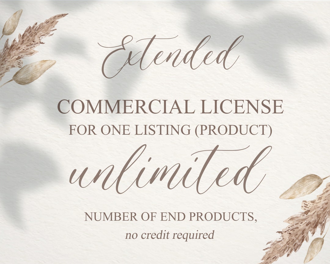 Extended Commercial License for ONE Clipart Set. UNLIMITED Number of ...