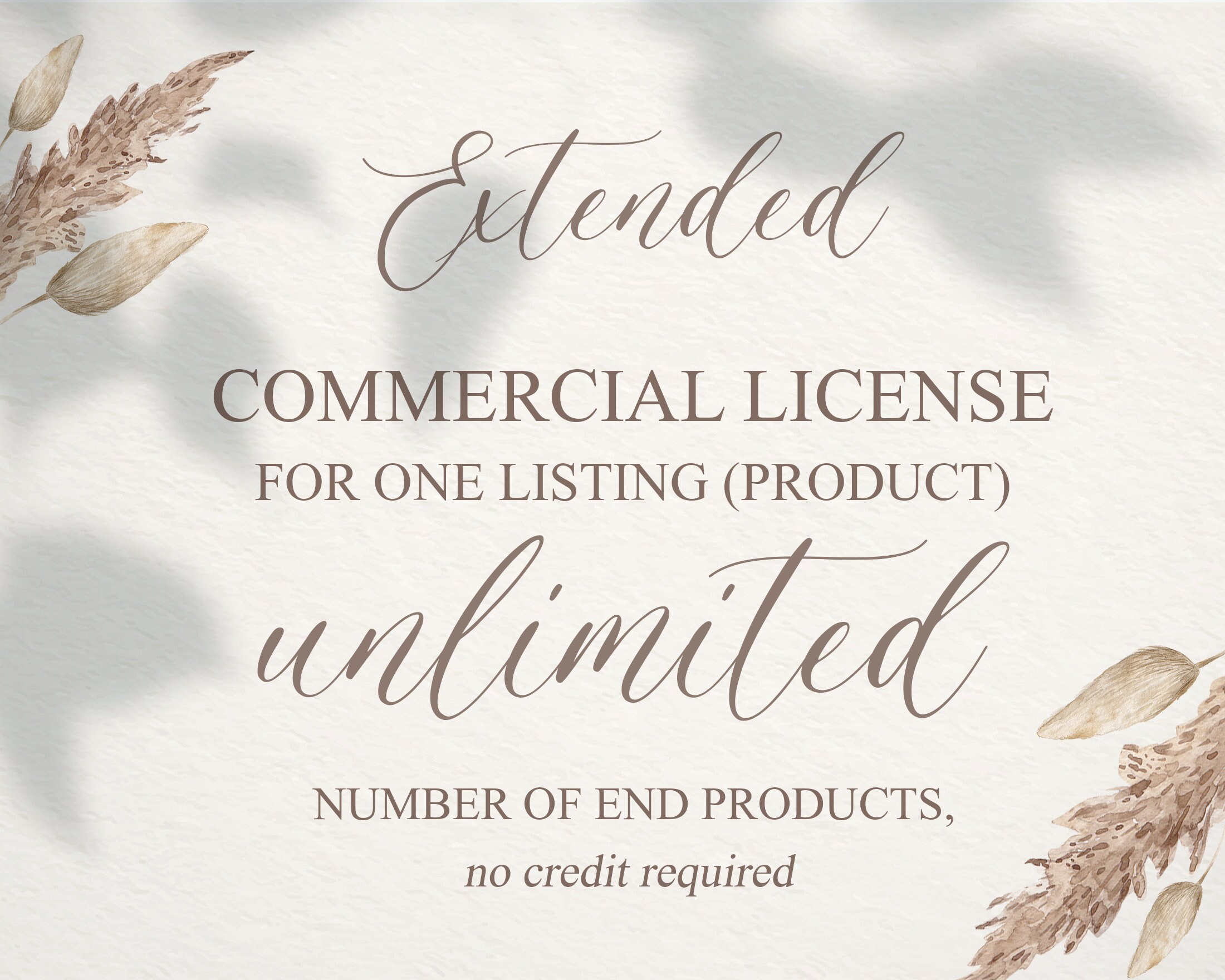 Extended Commercial License for ONE Clipart Set. UNLIMITED - Etsy
