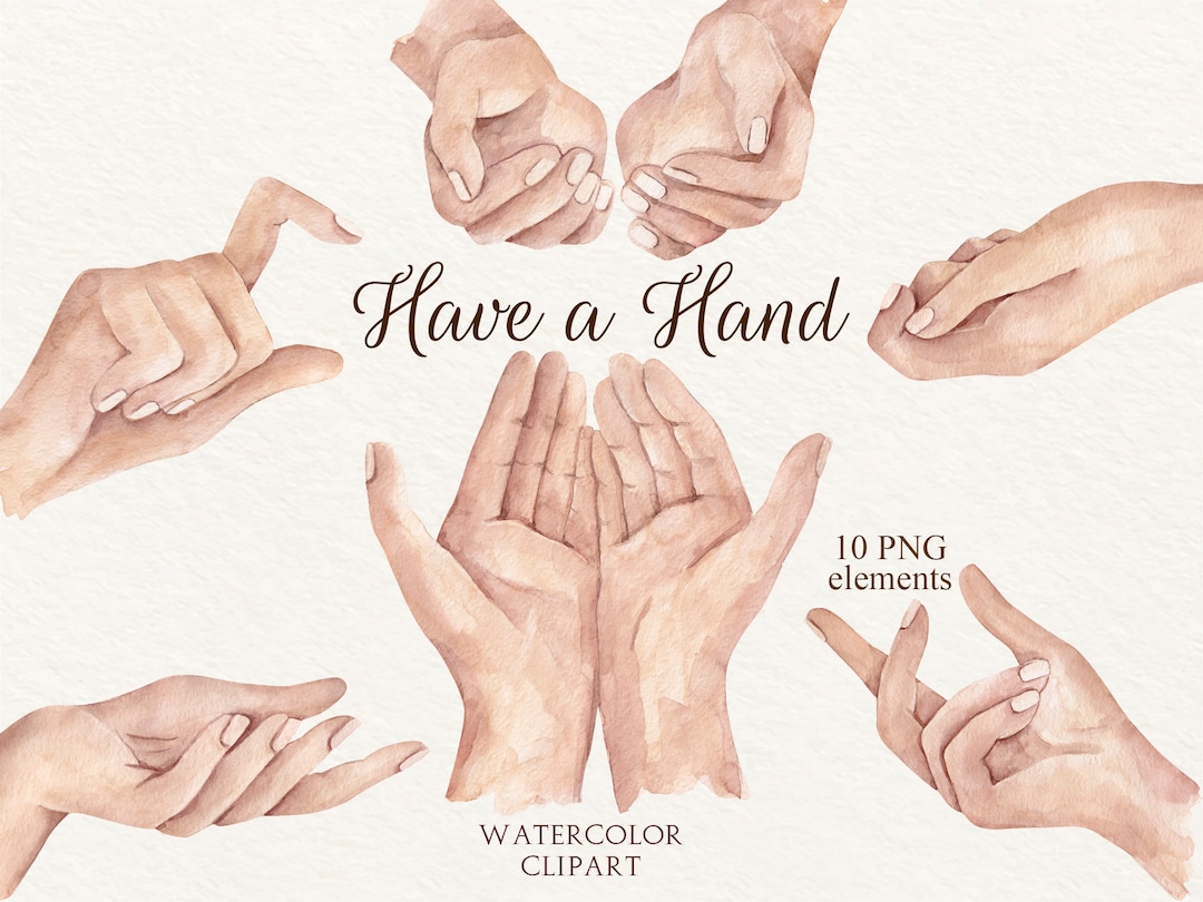 Watercolor Hands Clipart: Family Illustration (PNG Files) - Etsy