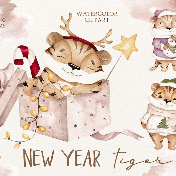 Tiger Watercolor - Etsy