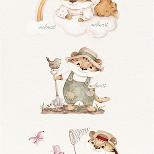 Cute Tiger Watercolor Clipart, Watercolor Tigers, Tigers Drawing, Cute ...