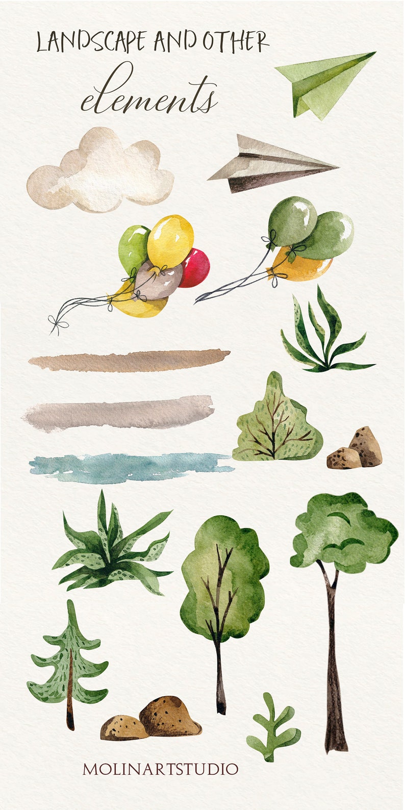 Watercolor Transport Clipart Kid Plane Watercolor Car | Etsy