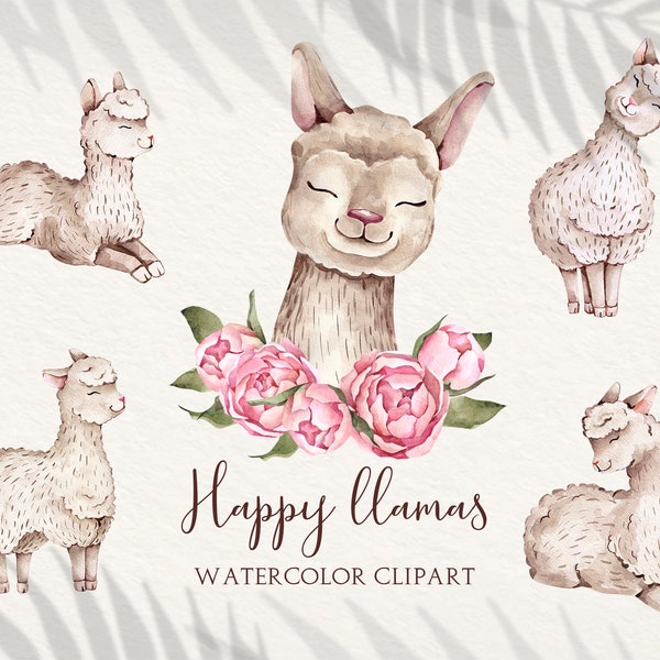 Llama Watercolor - Etsy