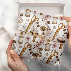 Watercolor Sewing Pattern, Digital Paper Pack, Scrapbook Papers, Sewing ...