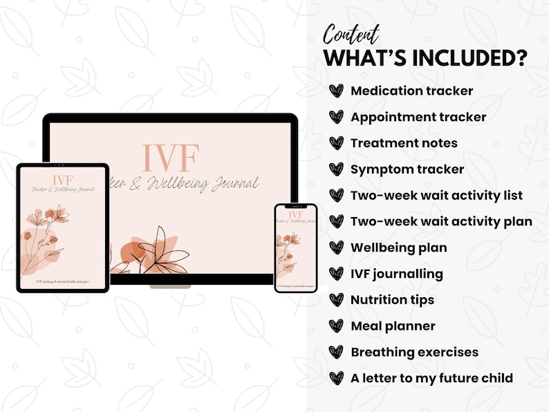 IVF Tracker & Wellbeing Journal - Etsy